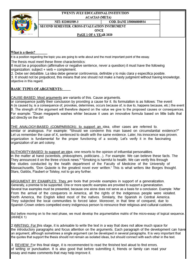 Argumentative Matrix | PDF | Argument | Essays