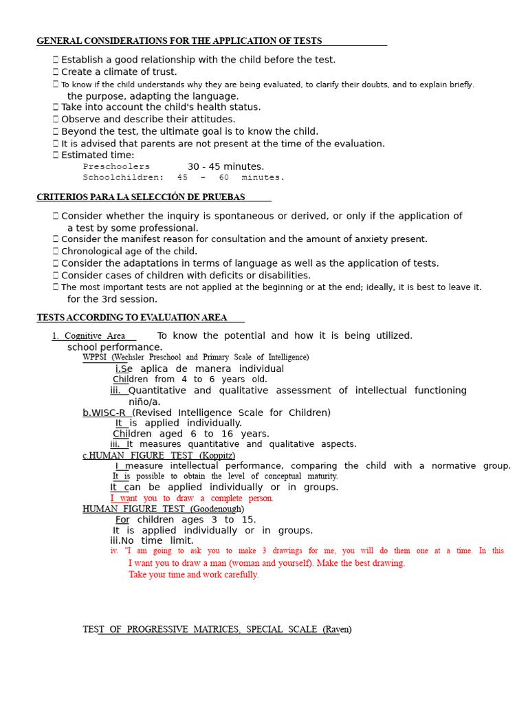 General Considerations For The Application of Tests | PDF | Cognition ...