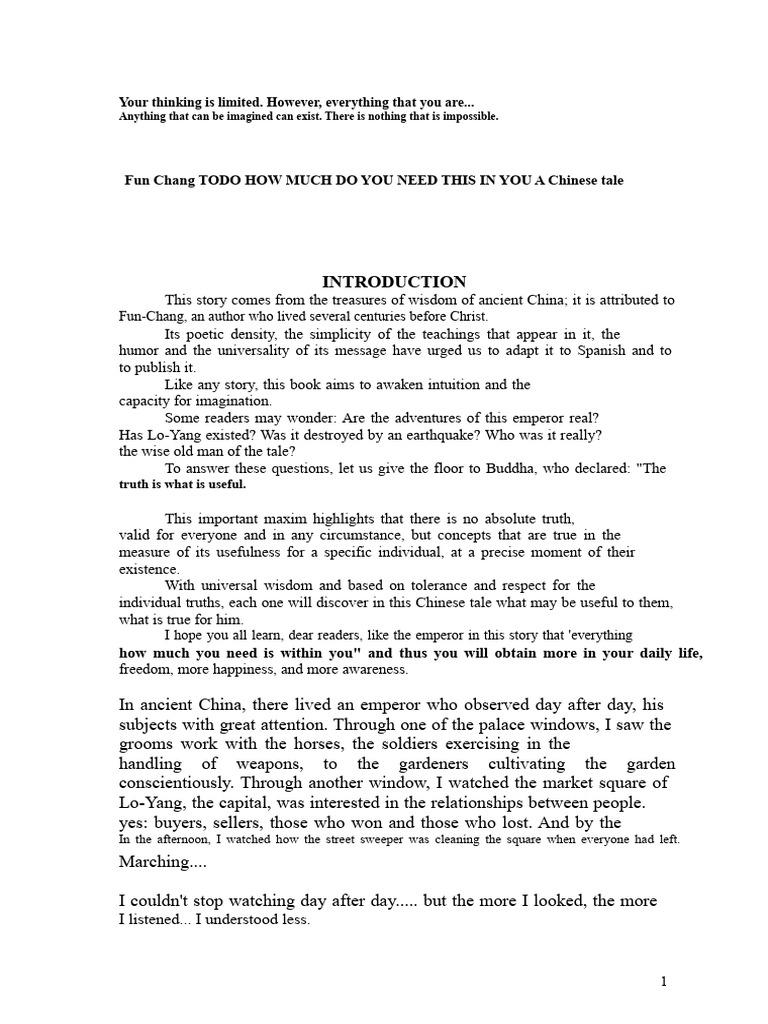 Everything You Need Is Within You Fun Chang (19 Pages) | PDF | Wisdom ...
