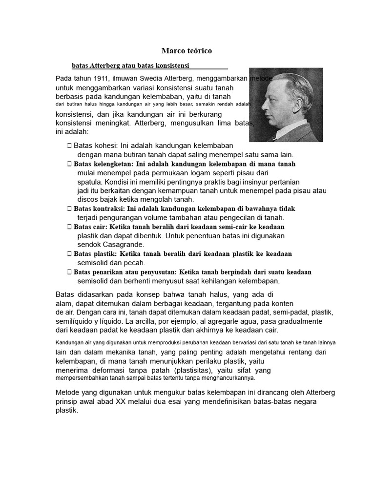 Batas Atterberg: Konsistensi Tanah dan Pengukuran | PDF