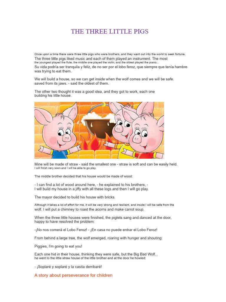 The Three Little Pigs: A Cautionary Tale | PDF