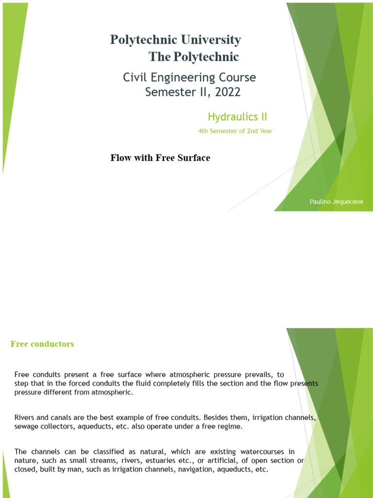 Slide - Free Surface Flow - Hydraulics | PDF | Reynolds Number | Soft ...