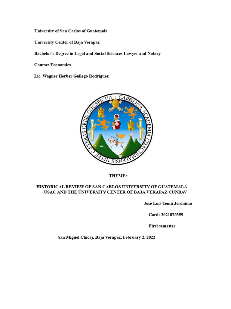 Usasc and Cunbav History | PDF | Guatemala | University