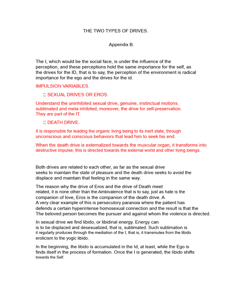 The Two Classes of Drives | PDF