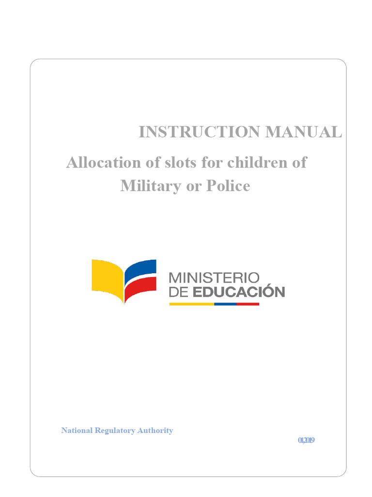Management of Assignment of Slots For Children of Military and Police ...