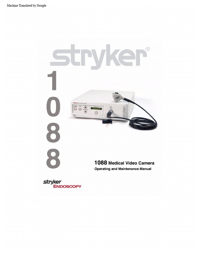 Stryker 1088 Camera User Manual | PDF | Electrical Engineering ...