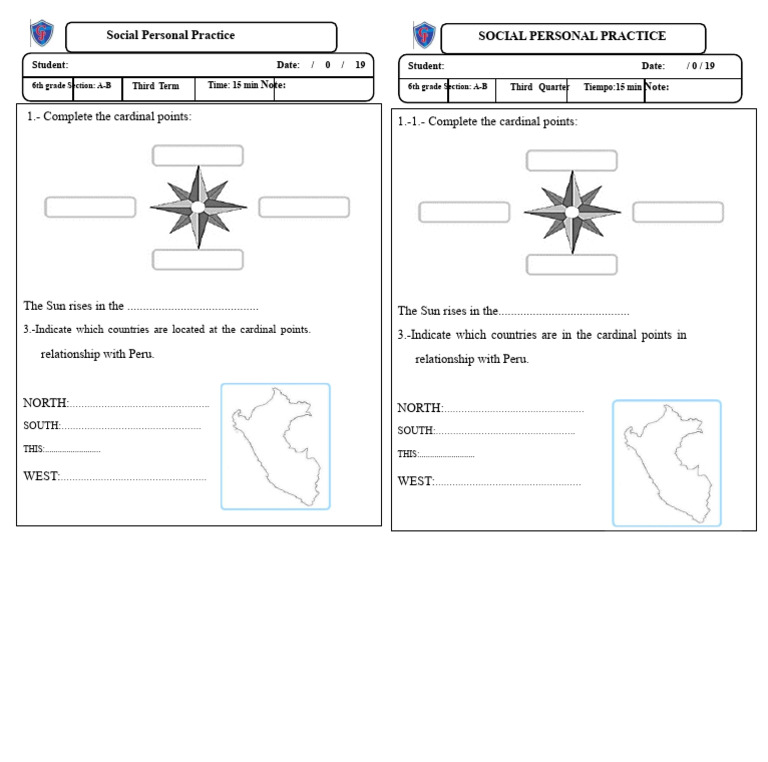 Practice of Cardinal Points | PDF