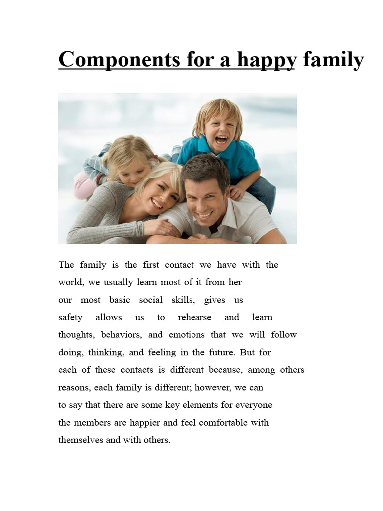 Key Elements for a Happy Family | PDF | Gratitude | Liberal Arts Education