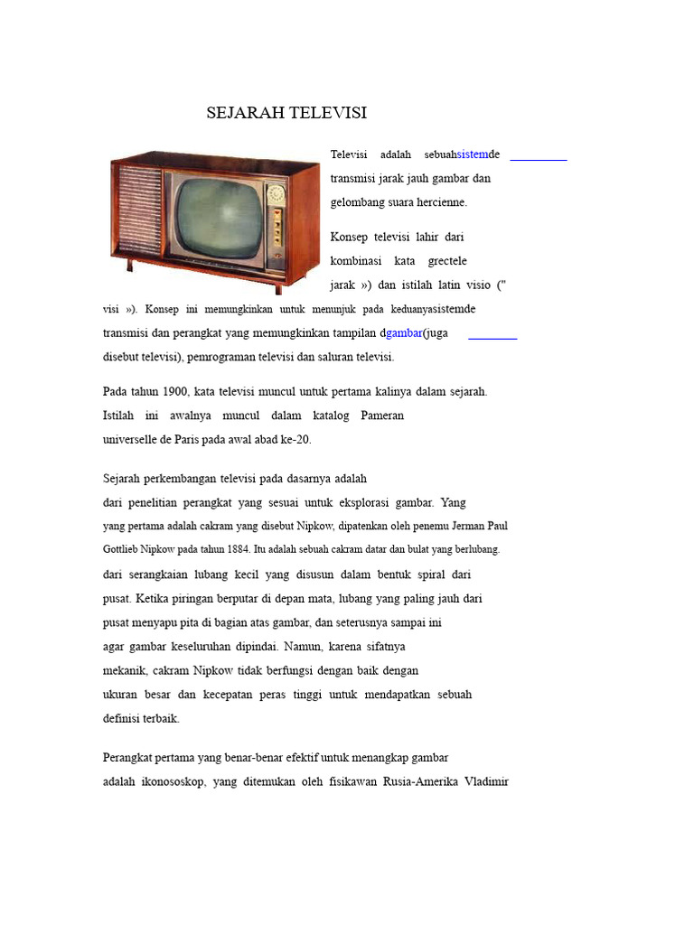 Sejarah Televisi | PDF