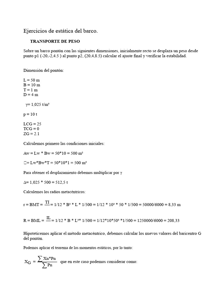Ejercicios de Estática Del Barco-3ott07 PDF | PDF | Ingeniería mecánica | Mecánica
