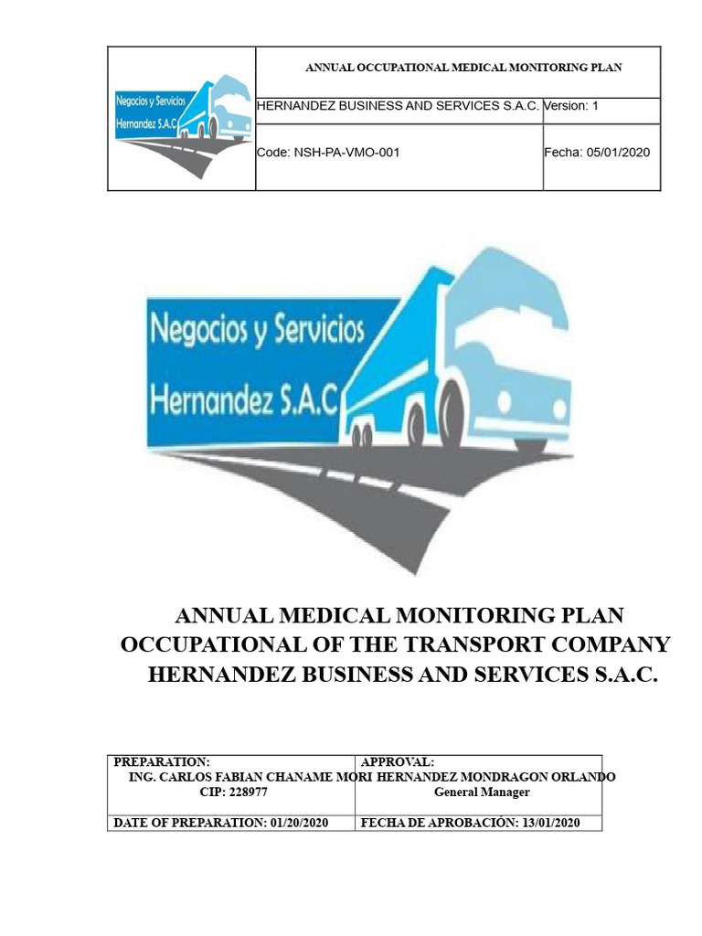 Annual Occupational Health Monitoring Plan | PDF | Occupational Safety ...