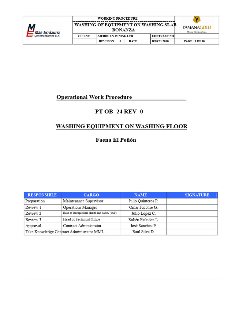 Annex C Washing Slab Procedure | PDF | Water | Washing Machine