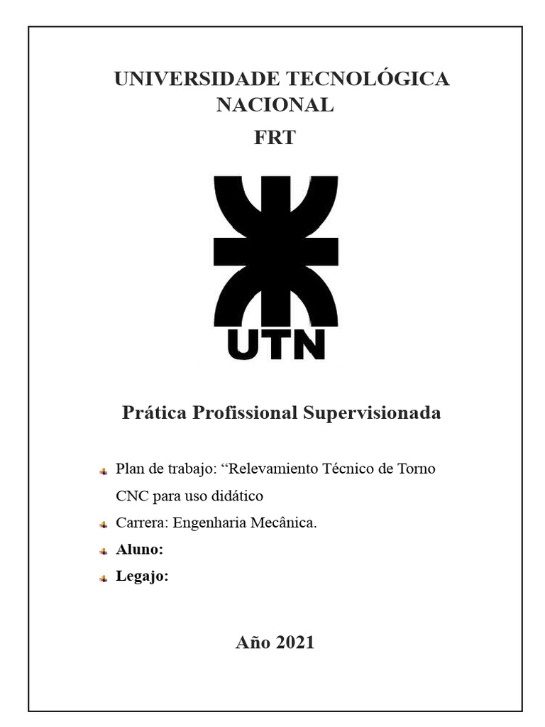 Plano de Trabalho UTN-FRT - ITGB | PDF | Engenharia | Laboratórios