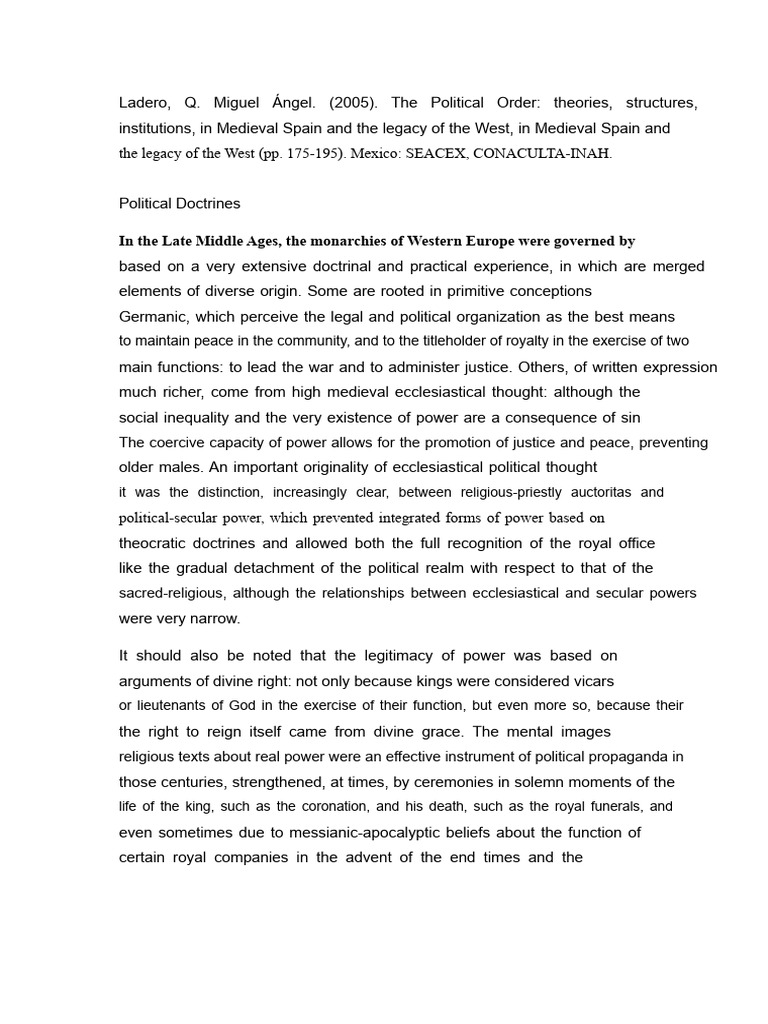 The Political Order, Theories, Structures, and Institutions (9384 ...