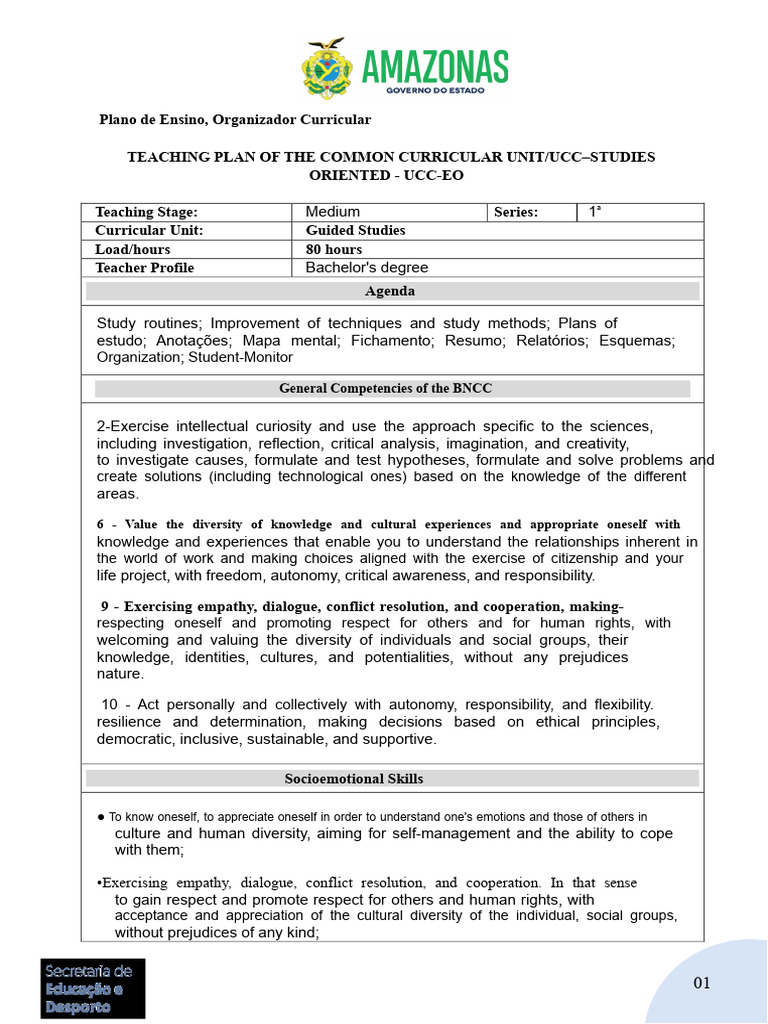 Teaching Plan for Guided Studies UCC | PDF | Knowledge | Creativity