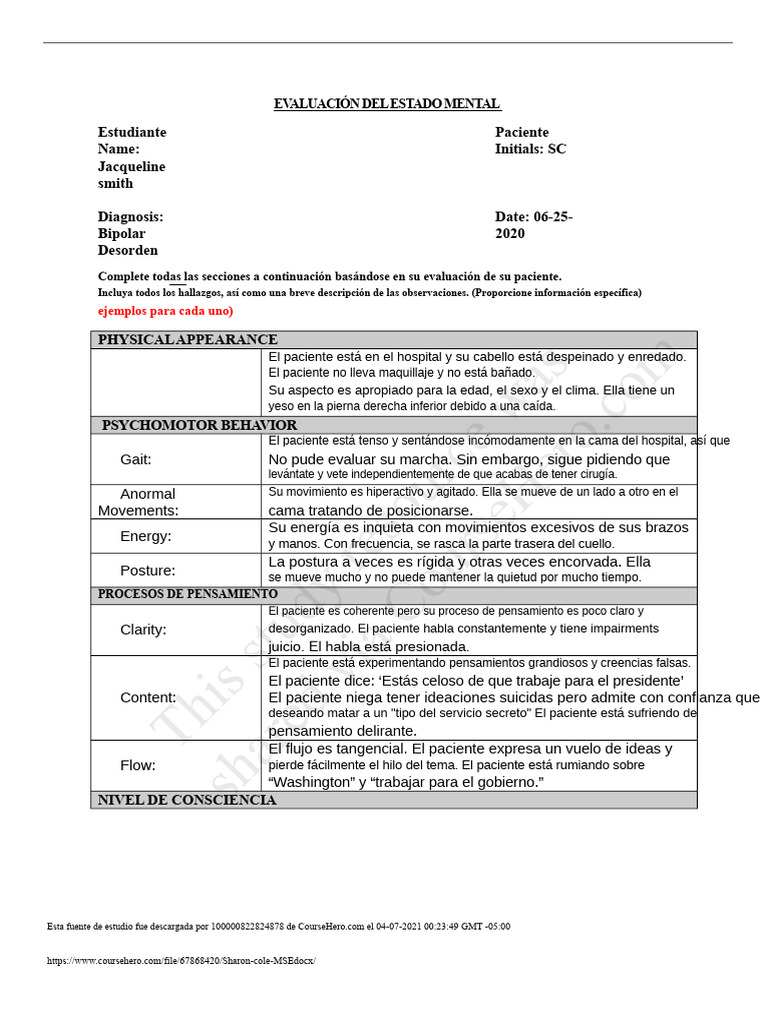 Guía Mse para Vsim Sharon Cole | PDF | Desorden bipolar | Las emociones