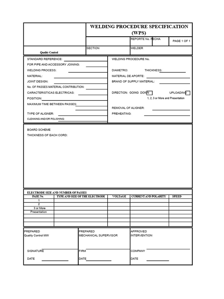 Wps PQR WPQ Format | PDF | Welding | Construction