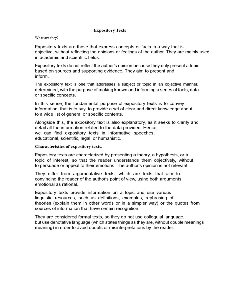 Expository and Scientific Texts | PDF | Information | Knowledge