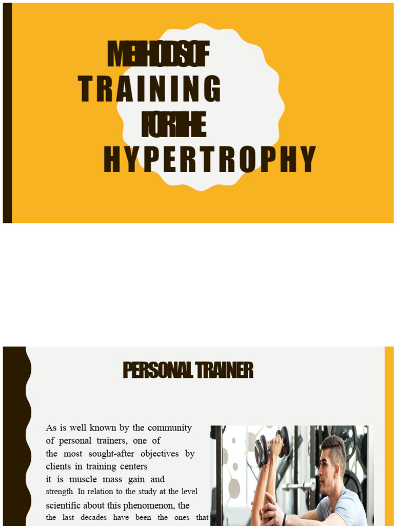 Training Methods For Hypertrophy | PDF | Strength Training | Muscle ...
