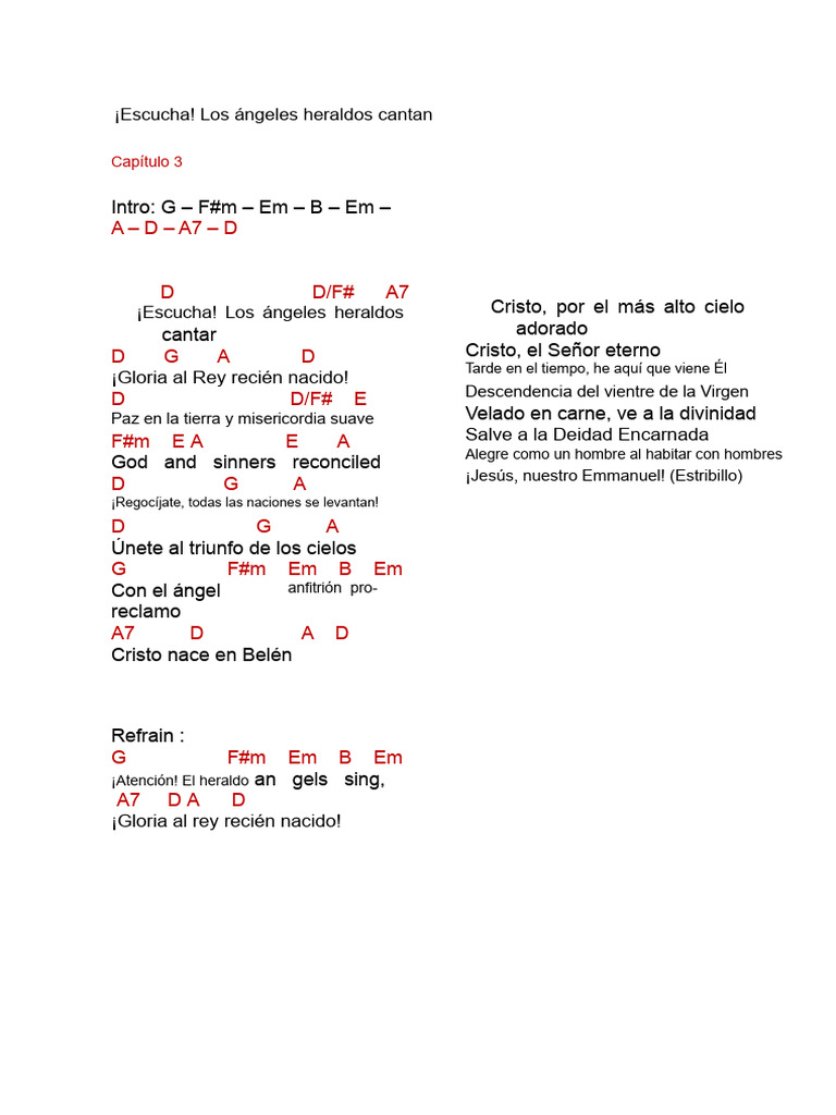Canto de Navidad: Gloria al Rey Nacido | PDF