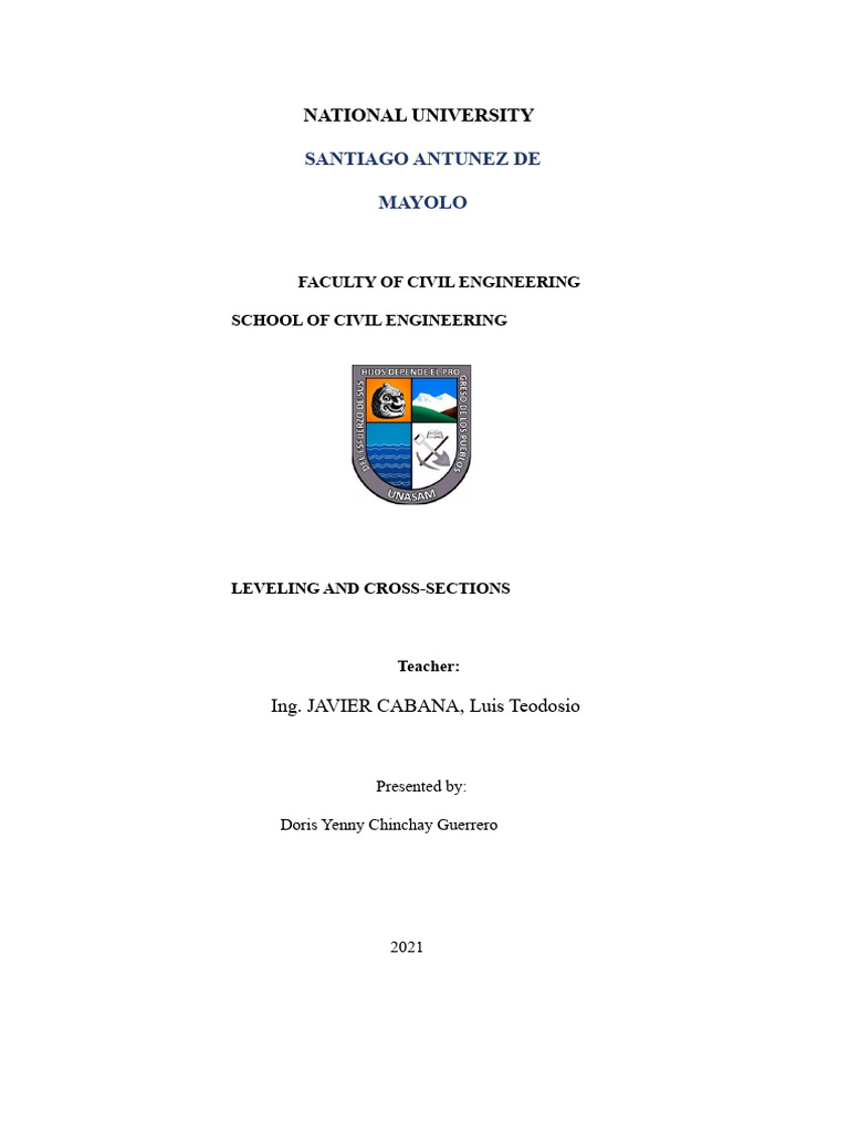 Leveling and Cross-Sections in Civil Engineering | PDF | Cartesian ...