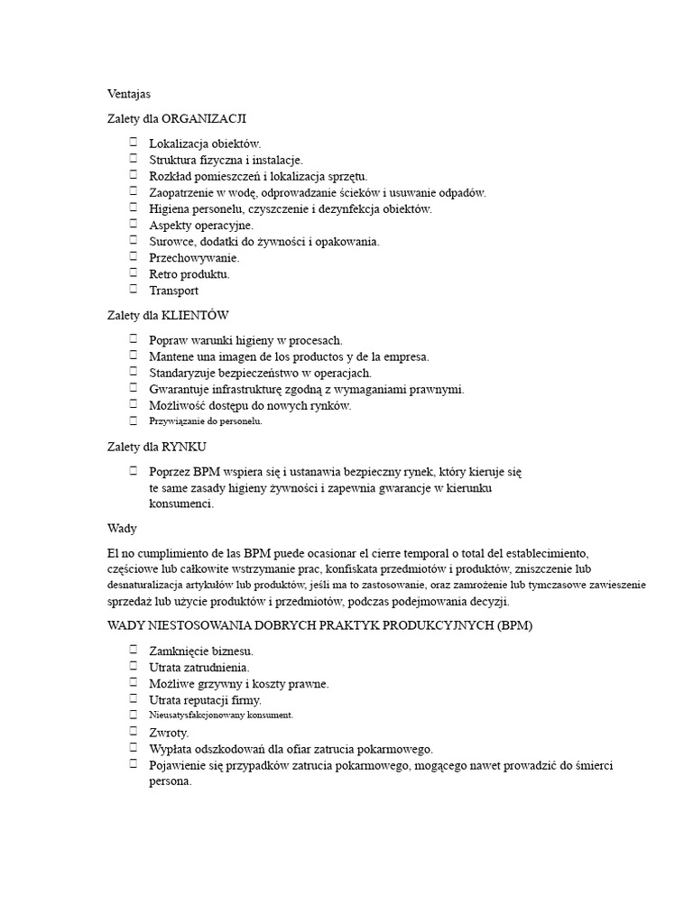 Zalety I Wady BPM | PDF