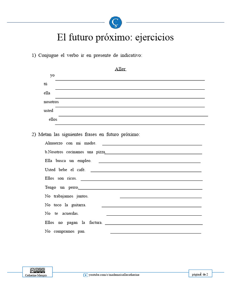 Ejercicio-Futuro Cercano | PDF