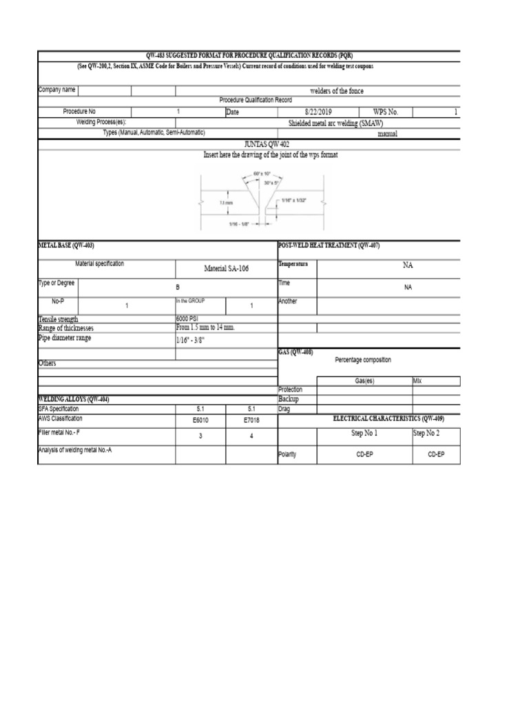 Procedure Qualification Record (PQR) Guide | PDF | Welding | Construction