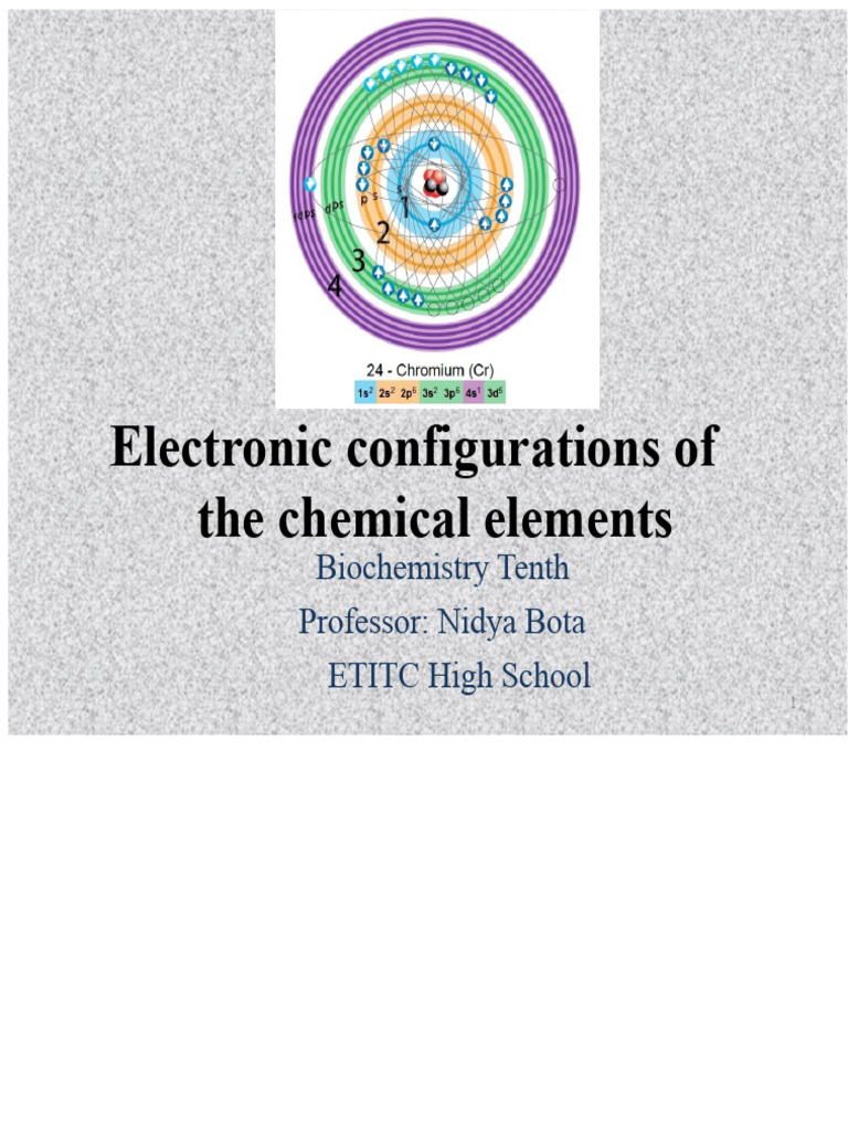 Electronic Configuration | PDF | Electron Configuration | Atomic Orbital