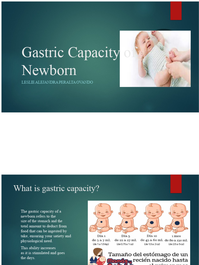 Gastric Capacity of The Newborn | PDF | Infant Formula | Milk