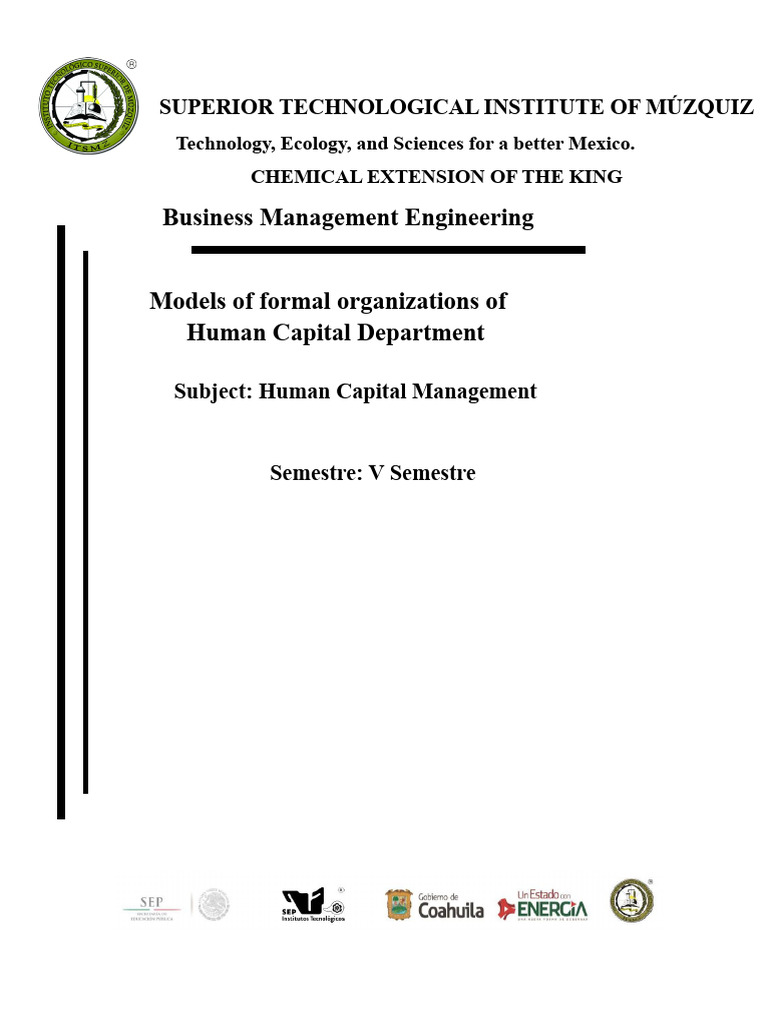 Models of Formal Organizations of The Human Capital Department | PDF ...