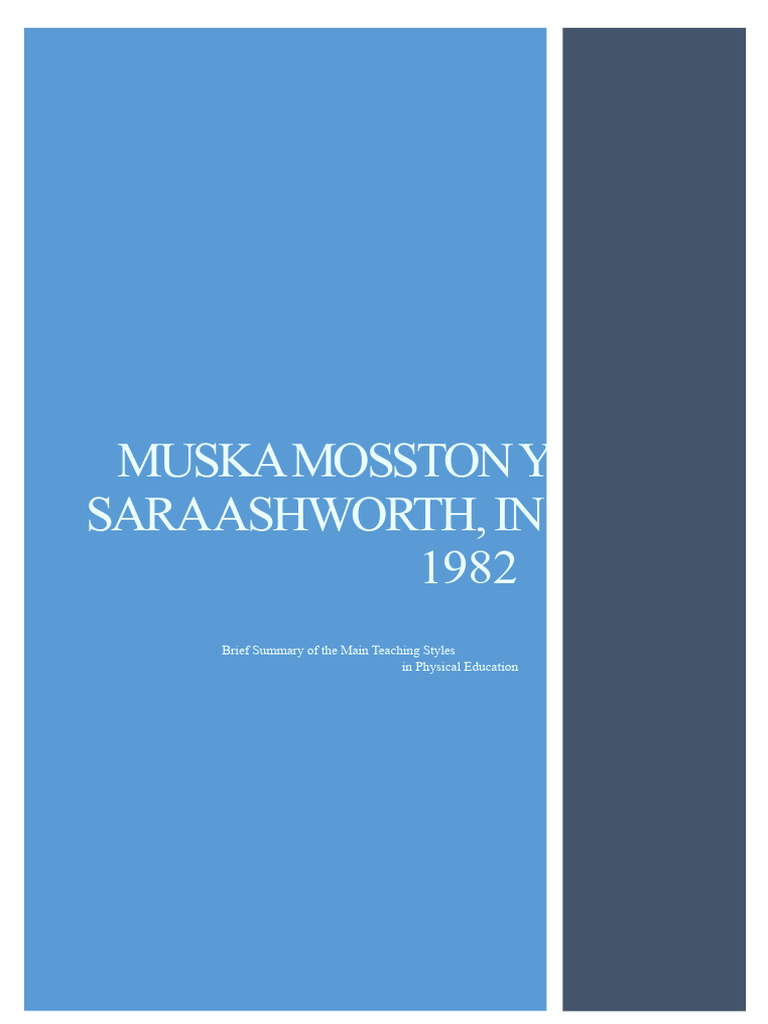 Muska Mosston (SPECIFIC) | PDF | Teachers | Learning