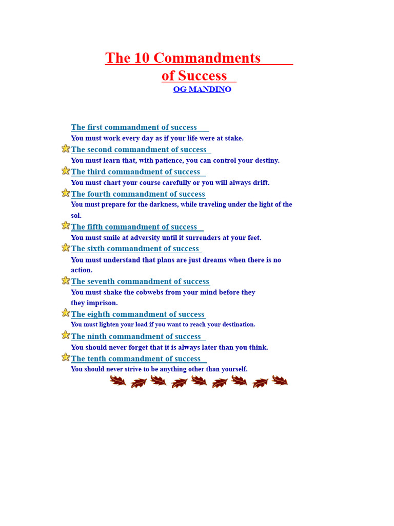 The 10 Commandments | PDF