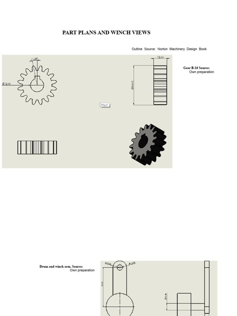 Winch Design Plans and Views | PDF