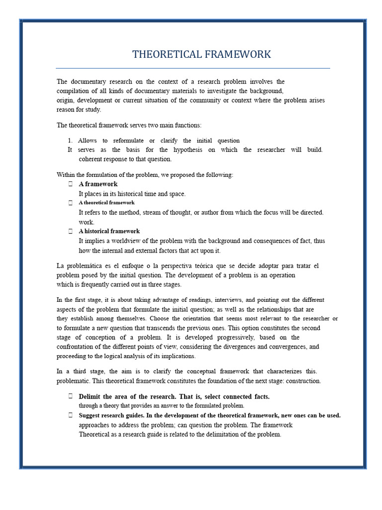 What Is A Theoretical Framework? | PDF | Theory | Hypothesis