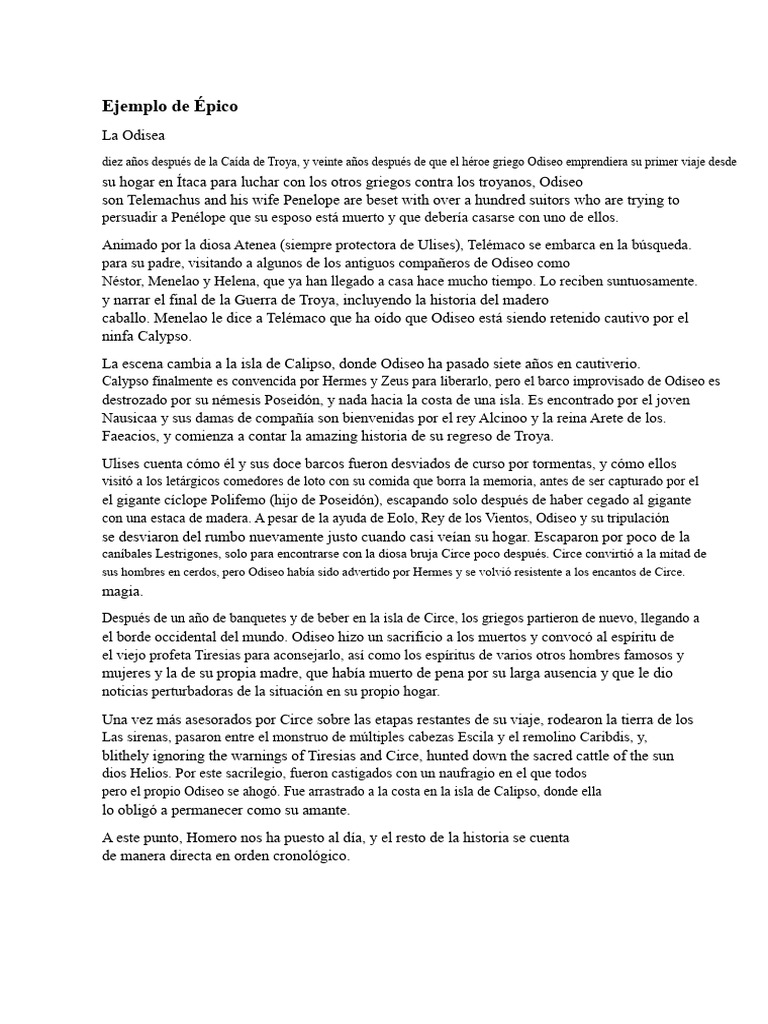 La Odisea | PDF | Odiseo | Odisea