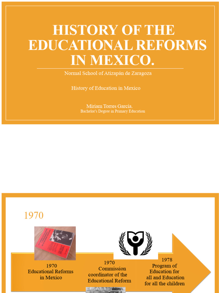 History of Educational Reforms in Mexico | PDF