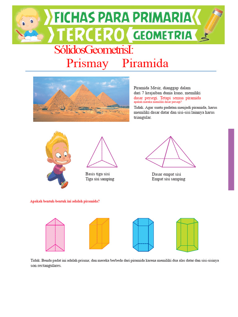 Mengenal Piramida dan Prisma Geometri | PDF
