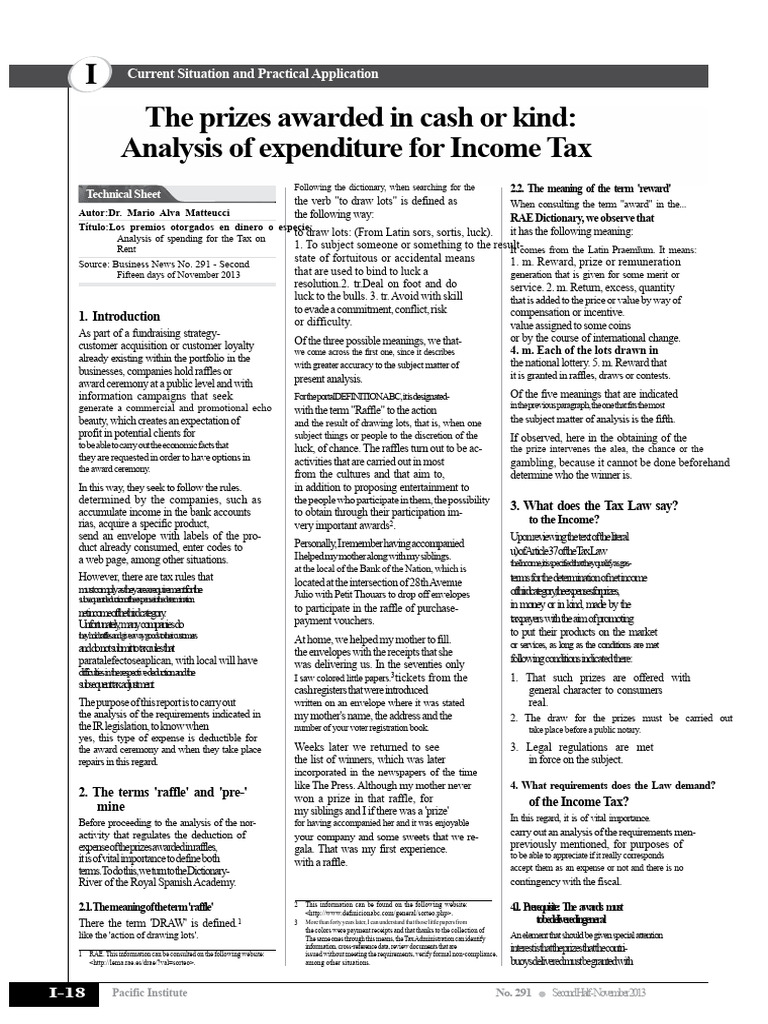 Cash and In-Kind Awards IR | PDF | Taxes | Expense