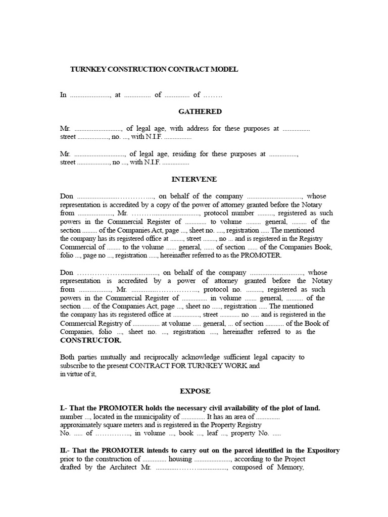 Turnkey Project Model Builder | PDF | Occupational Safety And Health ...