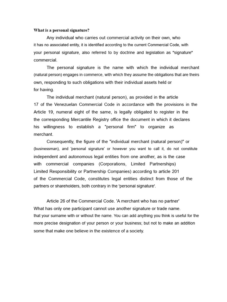 Personal signatures | PDF | Partnership | Business