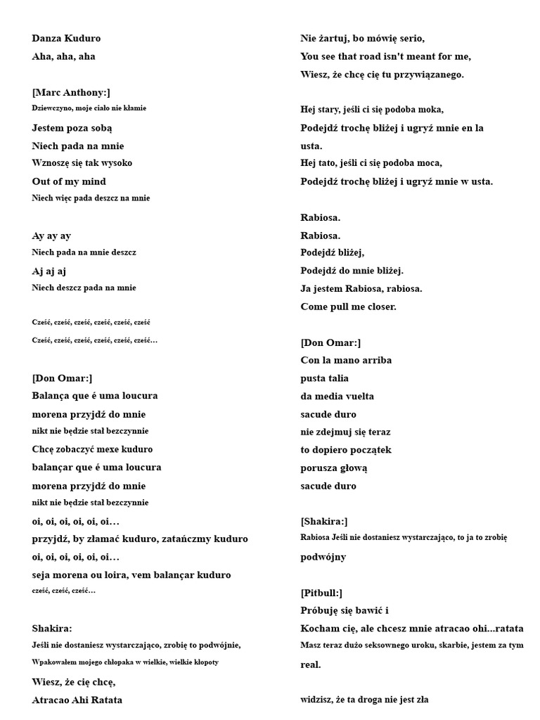 Danza Kuduro | PDF