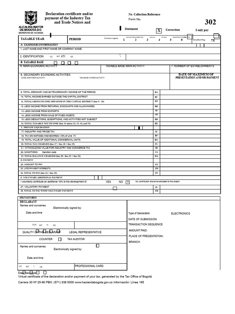 ICA Form 302 | PDF | Taxes | Income