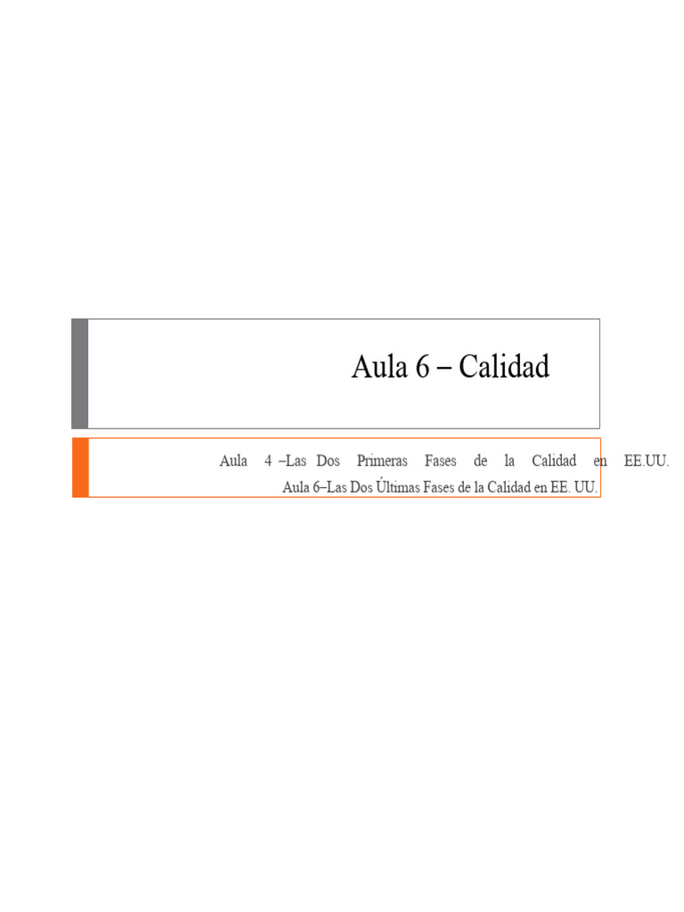 Fases de la Calidad en EE. UU. | PDF | Calidad (comercial) | Producto ...