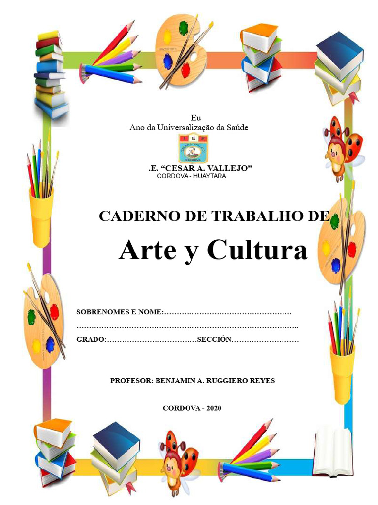 Caderno de trabalho Arte e Cultura - Sessão 1 e 2 | PDF | Estética | Imagem
