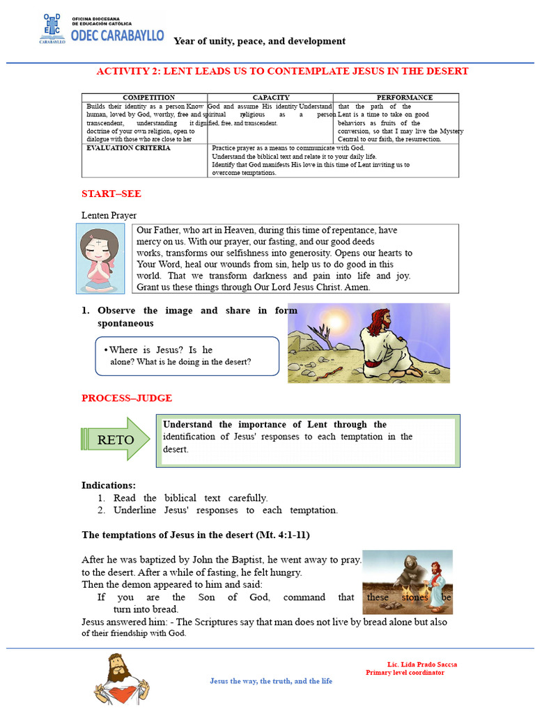 2 Let's Live The Lenten Time Fifth Grade Primary | PDF | Spirituality ...