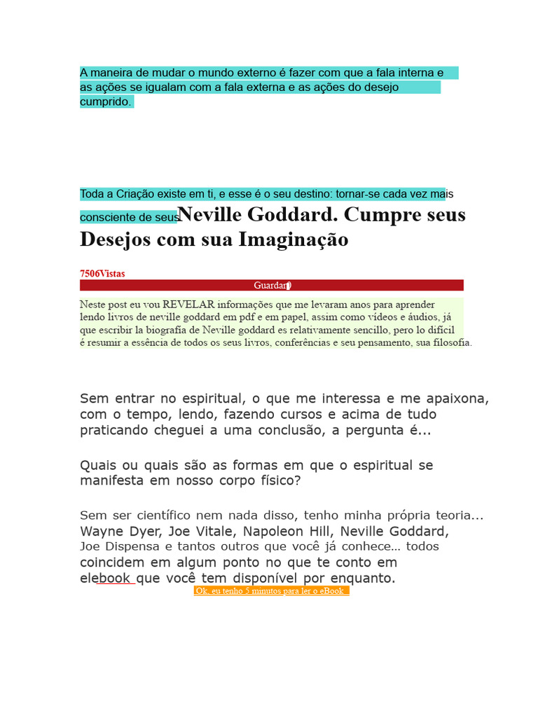 Neville Goddard: A Lei e a Promessa | PDF | Wikipedia | Pensamento