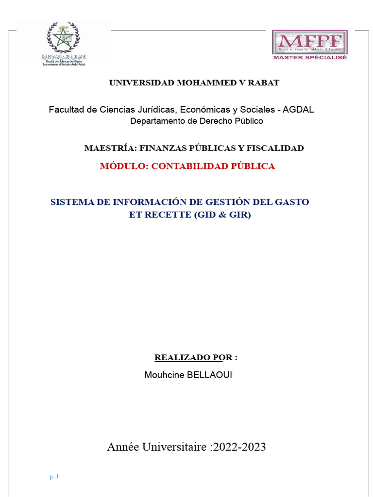 GID y GIR | PDF | Contabilidad | Administración Pública