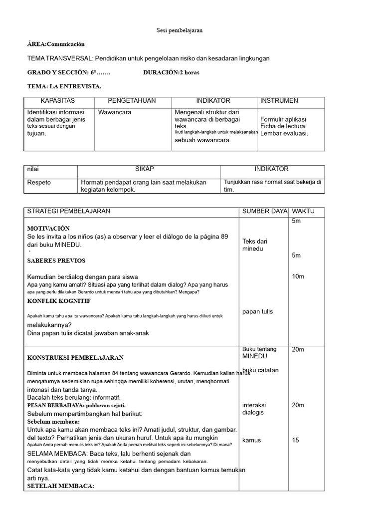 SESI KETERAMPILAN Komunikasi Wawancara | PDF