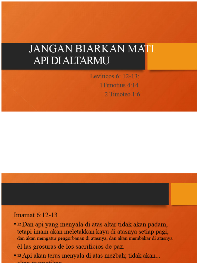 Jangan Biarkan Api Di Altarmu Padam | PDF